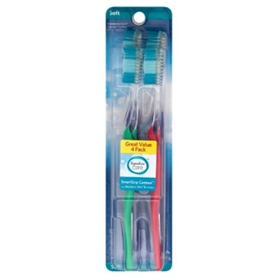 Signature Soft Clean Toothbrush - 4 Count - Safeway