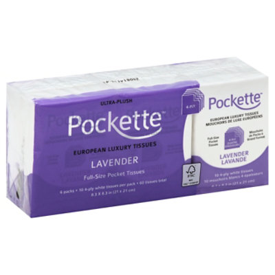 Pockette European 4 Ply Luxury Facial - 6-10 Count - albertsons