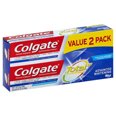 Colgate Total Advanced Whitening Toothpaste Twin Pack - 2-5.1 Oz - safeway