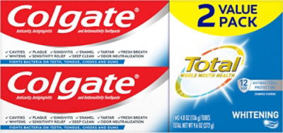 Colgate Total Whitening Toothpaste Gel Twin Pack - 2-4.8 Oz - Safeway