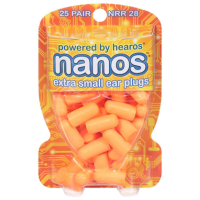 Nanos Extra Small Ear Plugs - 25 Pair - safeway