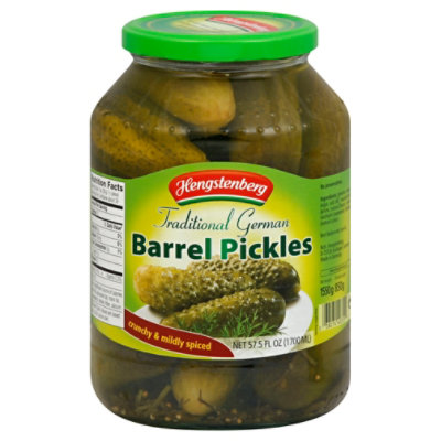 Hengstenberg Pickles Barrel Traditional German - 57.5 Fl. Oz. - albertsons
