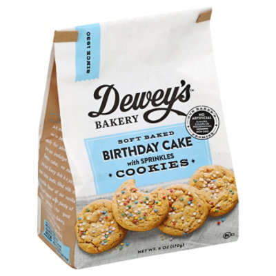 Deweys Bakery Cookies Soft Baked Birthday Cake With Sprinkles - 6 Oz ...