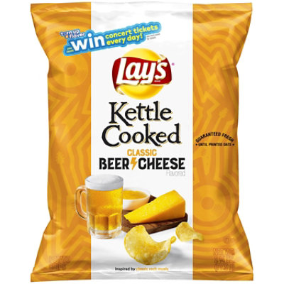 Lays Kettle Cooked Potato Chips Classic With A Twist Cheeseburger With ...