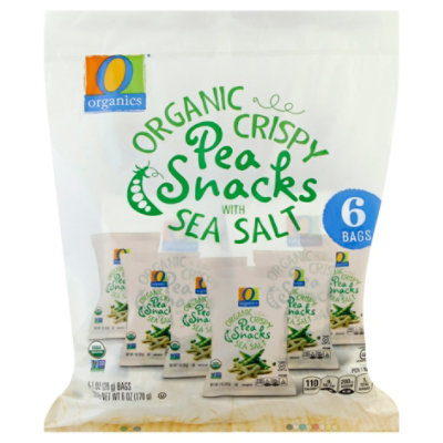 O Organics Organic Pea Snack Crispy With Sea Salt - 6-1 Oz - starmarket