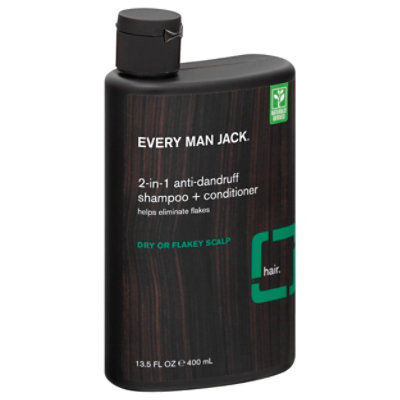 Every Man Jack Shampoo + Conditioner 2 in 1 Antidandruff - 13.5 Fl. Oz ...