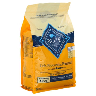 Blue Life Protection Formula Dog Food Adult Small Breed Chicken & Brown ...