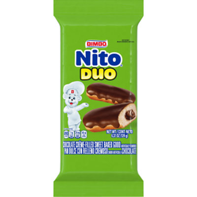 Bimbo Nito Sweet Chocolate Filled Creme Roll Single Serve - Each ...