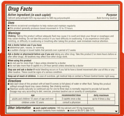 Fibercon Fiber Laxative Tablets - 90 Count - Safeway