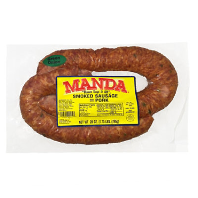 Manda Smoked Pork Sausage Green Onion - 28 Oz - Safeway