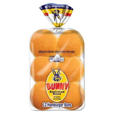 Bunny Hamburger Buns - 12 - Online Groceries | ACME Markets