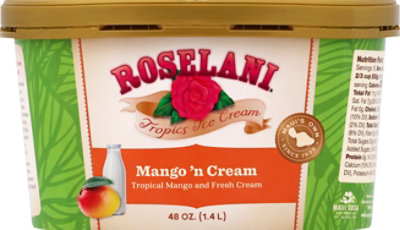Roselani Tropics Ice Cream Mango N Cream - 1.5 Quart - Haggen