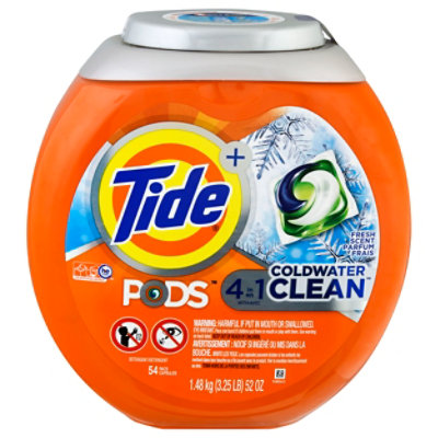 Tide Plus PODS Laundry Detergent 4in1 Coldwater Clean Fresh Scent - 54 ...