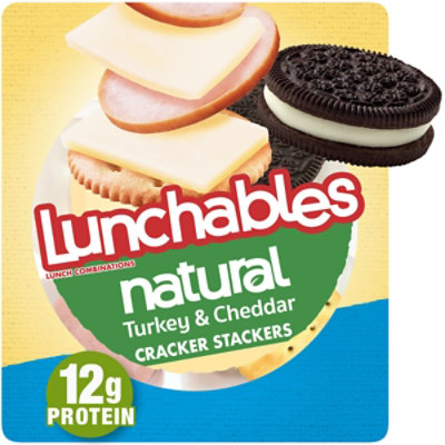 Lunchables Natural Turkey & Cheddar Cheese Snack Kit with Crackers ...