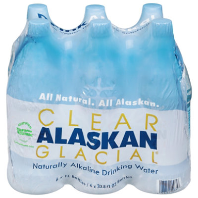 Clear Alaskan Glacial Drinking Water - 6-1 Liter - carrsqc