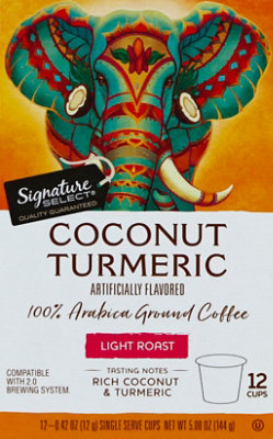 Signature SELECT Coffee Pods Coconut Turmeric - 12 Count - albertsons