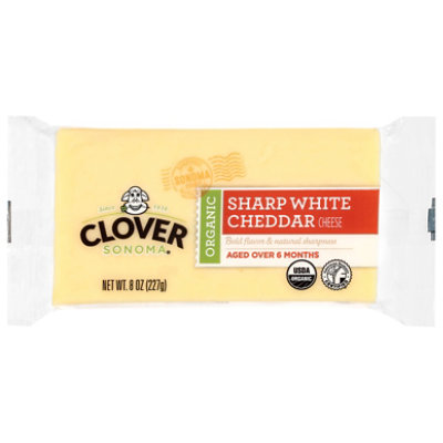 Clover Organic Farms Cheese Organic Sharp Cheddar - 8 Oz - safeway