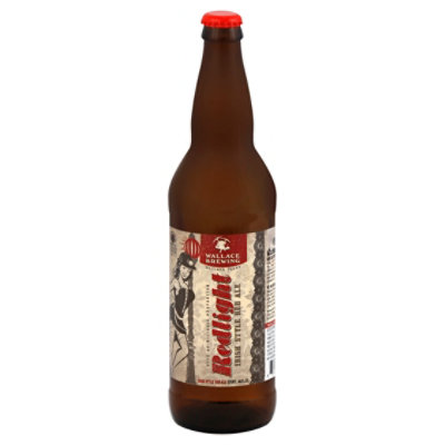 Wallace Brewing Redlight Beer Ale Irish Style Red Bottle - 22 Fl. Oz. - albertsons