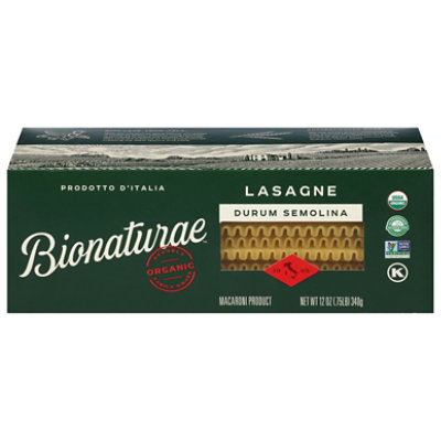 Bionaturae Pasta Organic Durum Semolina Lasagne - 12 Oz - Safeway