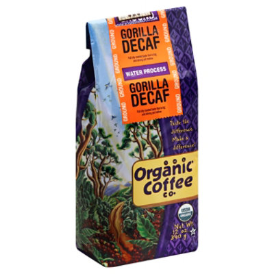The Organic Coffee Ground Water Process Gorilla Decaf - 12 Oz - safeway