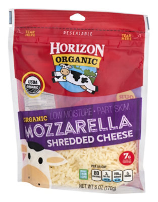 Horizon Organic Cheese Organic Shredded Mozzarella Low Moisture Part ...