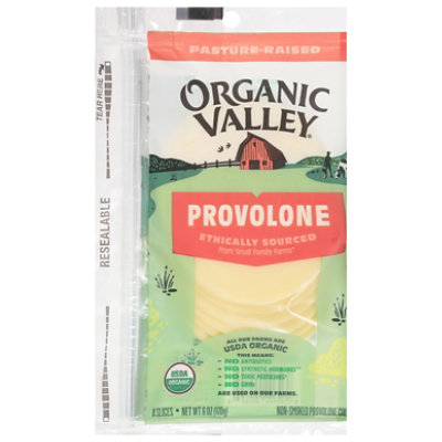 Organic Valley Organic Cheese Deli Slices Provolone 8 Count - 6 Oz ...