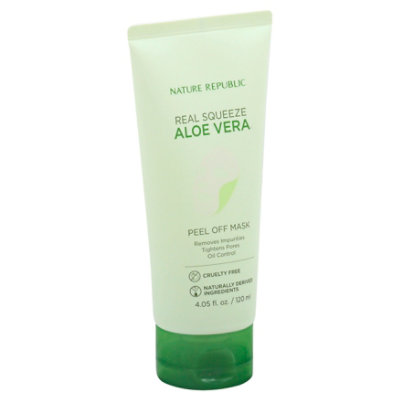 Nature Republic Real Squeeze Aloe Vera Peel Off Mask - 4.05 Fl. Oz ...