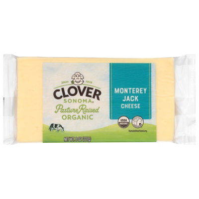 Clover Organic Farms Cheese Organic Monterey Jack - 8 Oz - safeway