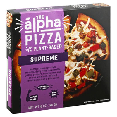 Alpha Foods Pizza Plant Based Supreme - 6 Oz - safeway
