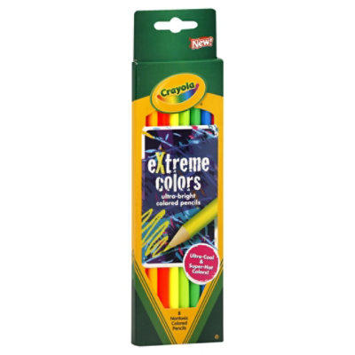 Crayola Colored Pencils Extreme Colors - 8 Count - Albertsons