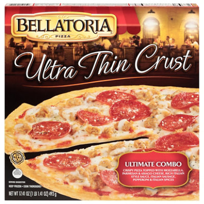 Bellatoria Pizza Ultra Thin Crust Ultimate Combo Frozen - 18.96 Oz ...