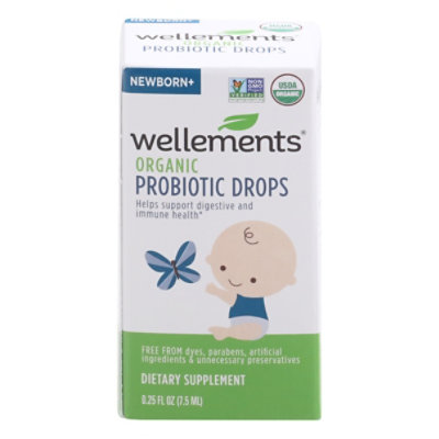 Wellements Probiotic Drops Organic - .25 Oz - albertsons