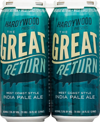 Hardywood The Great Return Beer Indian Pale Ale Cans - 4-16 Fl. Oz ...
