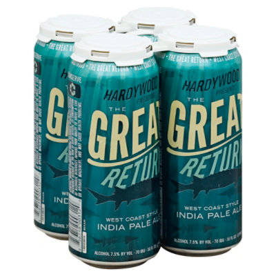 Hardywood The Great Return Beer Indian Pale Ale Cans - 4-16 Fl. Oz ...