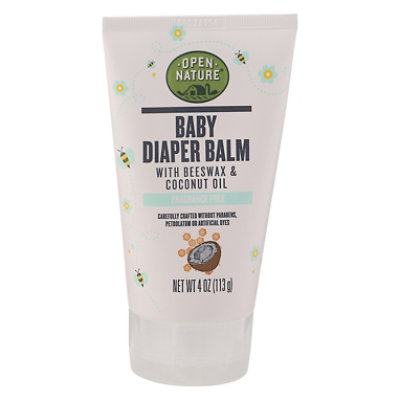 Open Nature Diaper Balm With Beeswax And Coconut Oil Frag Free - 4 Fl ...