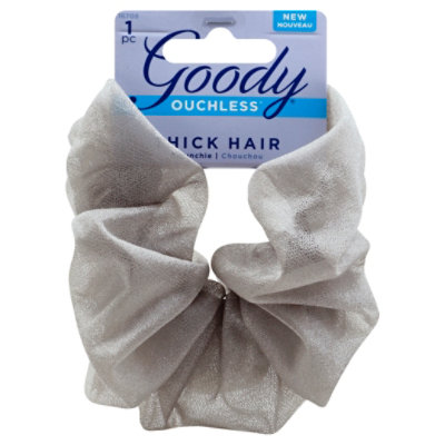 Goody Ouchless Scrunchies Thick Hair Jumbo Sheer - Each - albertsons