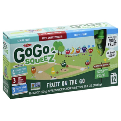 GoGo squeeZ Gimmes Cherry Pineapple Applesauce - 12 Oz - Safeway