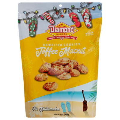 Diamond Bakery Hawaiian Cookies Toffee Macnut Holiday - 13 Oz - Albertsons