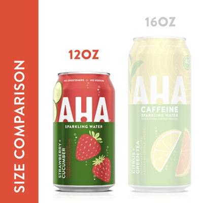 AHA Sparkling Water Strawberry Cucumber - 8-12 Fl. Oz. - safeway