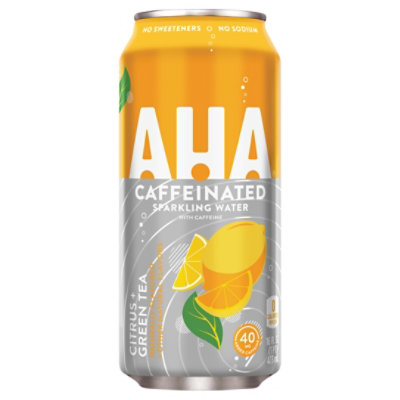 AHA Sparkling Water Citrus Green Tea - 16 Oz - safeway