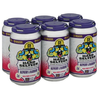 Belching Beaver Brewery Raspberry & Blackberry Hard Seltzer In Cans - 6 ...