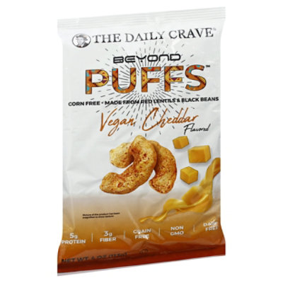 The Daily Crave Puff Vegan Cheddar - 4 Oz - Albertsons