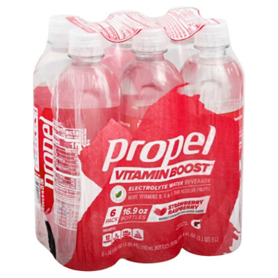 Propel Vitamin Boost Electrolyte Water Beverage Strawberry Raspberry ...