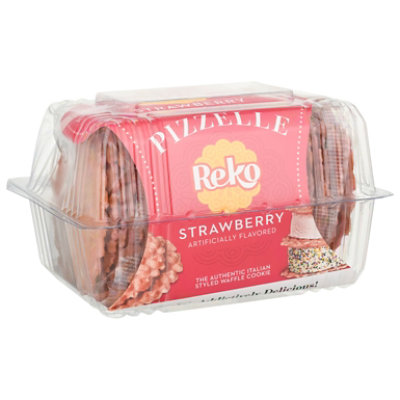 Reko Strawberry Pizzelle Waffle Cookies | Fig App