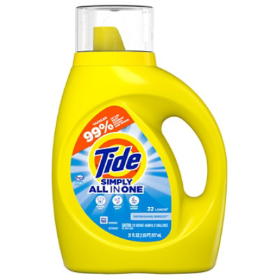 Tide Simply Clean & Fresh Refreshing Breeze 22 Loads Liquid Laundry ...