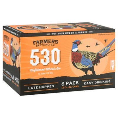 Farmers Brewing Company 530 Unfiltered W In Cans - 6-12 Fl. Oz ...
