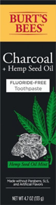 Burt's Bees Charcoal + Hemp Seed Oil Mint Fluoride Free Toothpaste - 4. ...