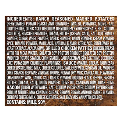 Hungry-Man Double Chicken Bacon Ranch Bowls With Mashed Potatoes Frozen ...