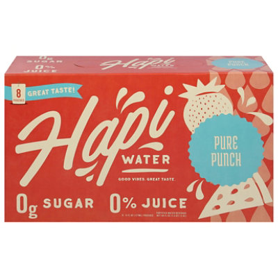 Hapi Drinks Water Fruit Pnch Hapi - 8-6 Fl. Oz. - Albertsons