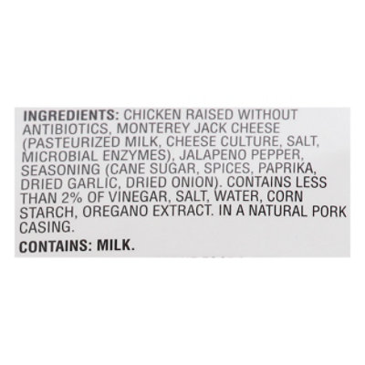 Open Nature Chicken Sausage Monterey Jack Jalapeno - 12 Oz - safeway